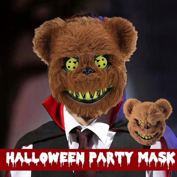 Maska Niedźwiedzia, Realistyczna Misia, Idealne Na Halloween, Cosplay ...