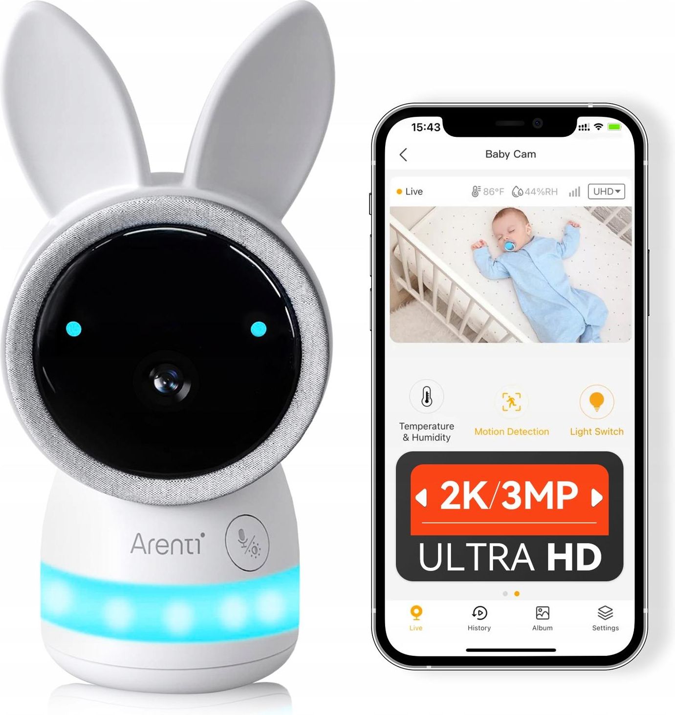 Arenti Ainanny Cam 3MP/2K UHD Wi-Fi (1653902) - Ceny i opinie - Ceneo.pl