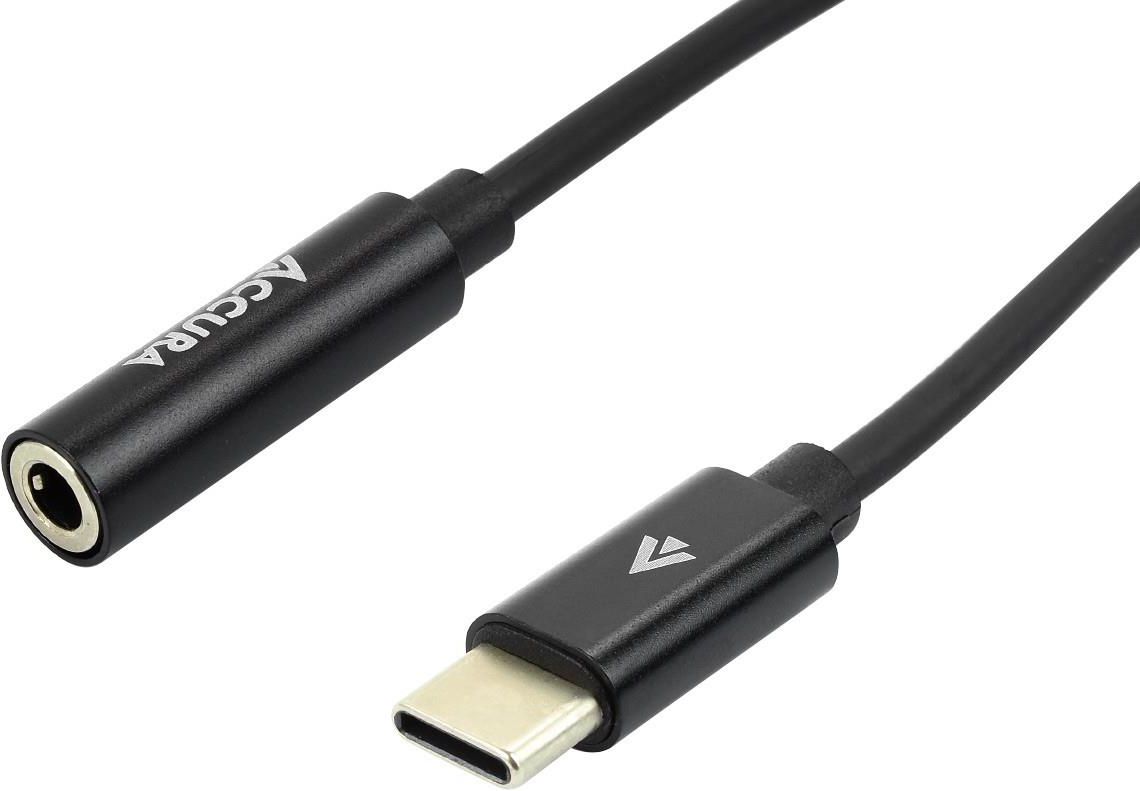 Accura USB-C - miniJack czarny M/F (ACC2291) - Opinie i ceny na Ceneo.pl
