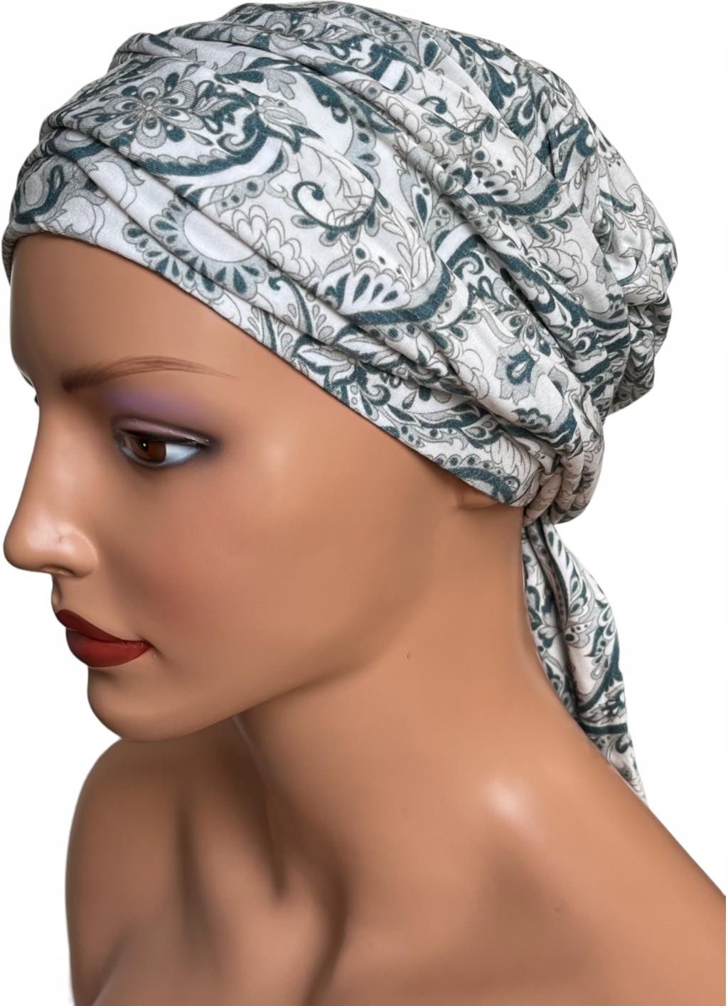 Paisley chusta na glowę, turban Lara także po chemioterapii z bambusa ...