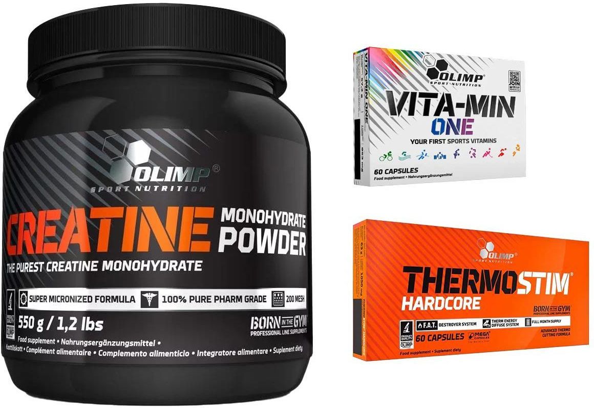 Monohydrat kreatyny + spalacz tłuszczu + witaminy Olimp Sport Nutrition ...