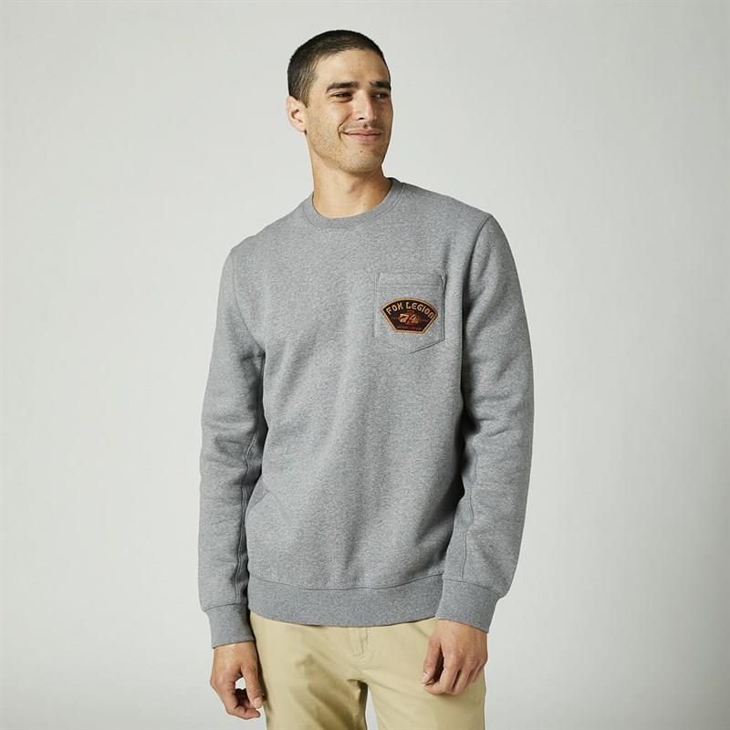 Bluza FOX - At Bay Crew Fleece Heather Graphite (185) rozmiar: S - Ceny ...