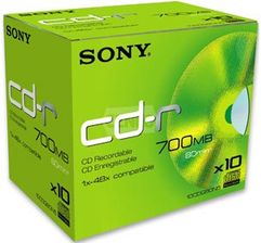 Nośnik danych Sony CD-R 700MB 48x Jewel Case 10szt (10CDQ80ND) - Opinie ...