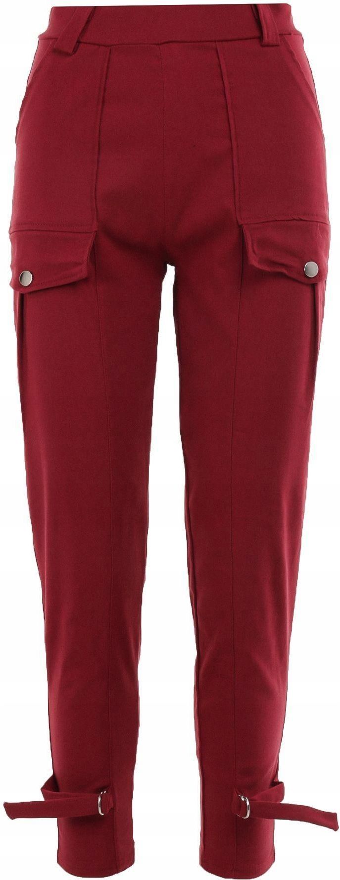 Renee Bordowe Spodnie damskie L/XL Gładkie - Ceny i opinie - Ceneo.pl