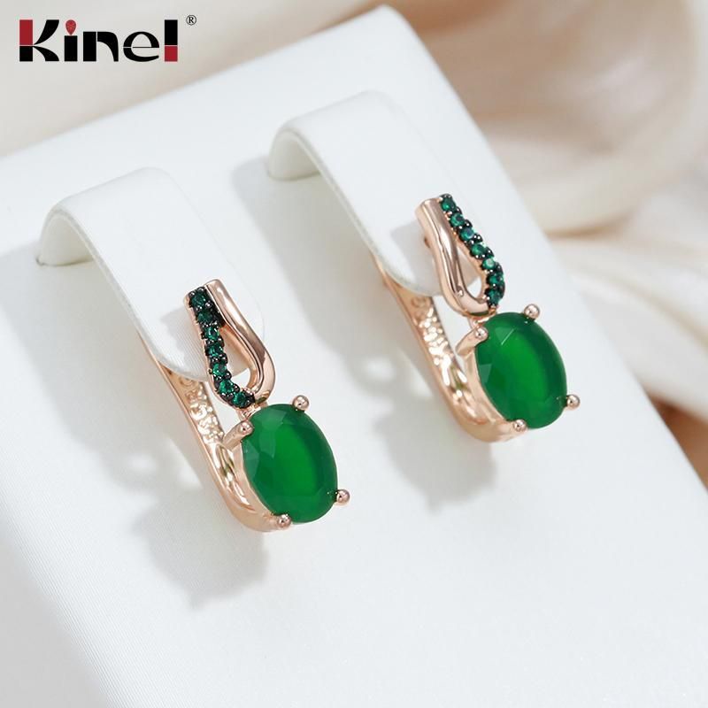 Kolczyki Kinel Opal Green Vintage Drop Black Plated Fine Jewelry - Ceny i opinie - Ceneo.pl
