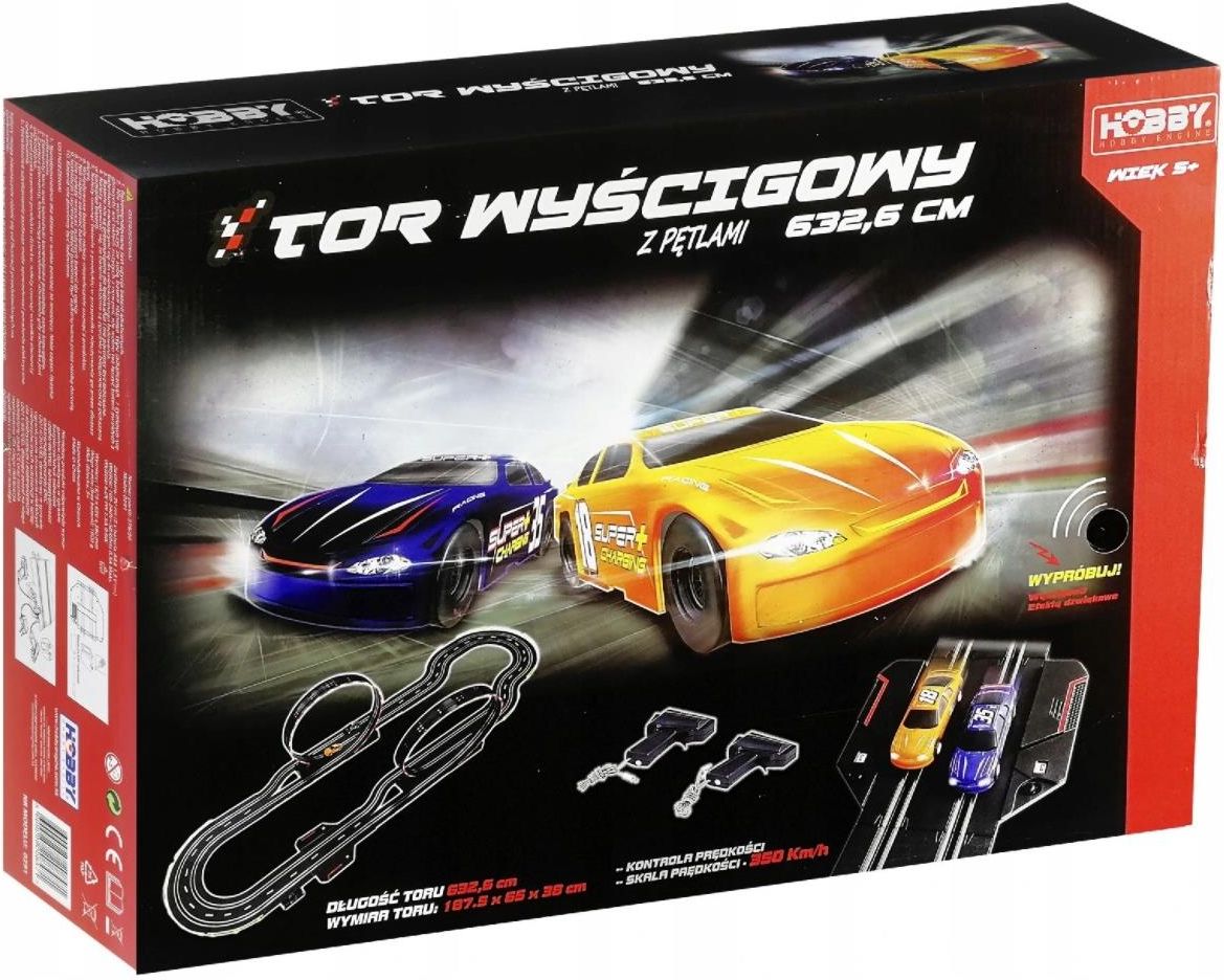 Hobby Tor Wyścigowy Z 2 Pętlami Zestaw Samochodowy 632,6Cm Auta Slot ...