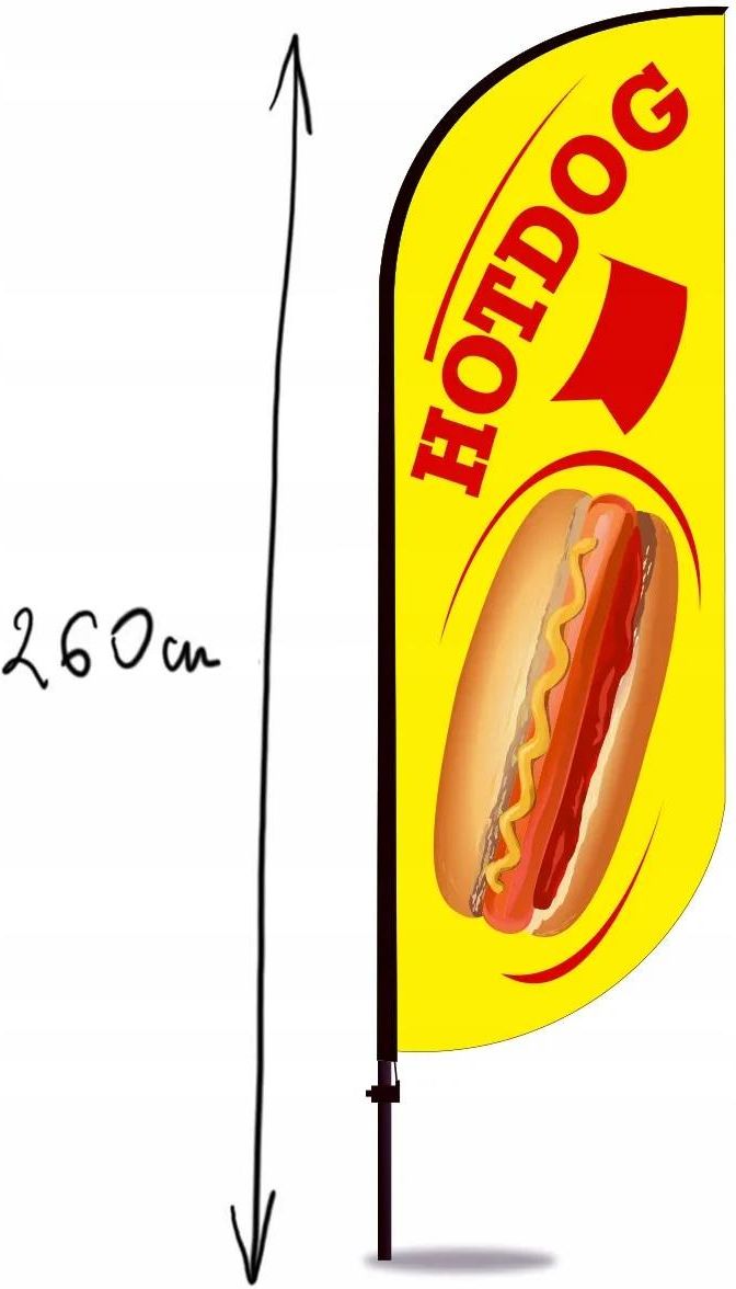 Reklama Winder Flaga Hot-Dog Gastronomia Nr 1 - Ceny i opinie - Ceneo.pl