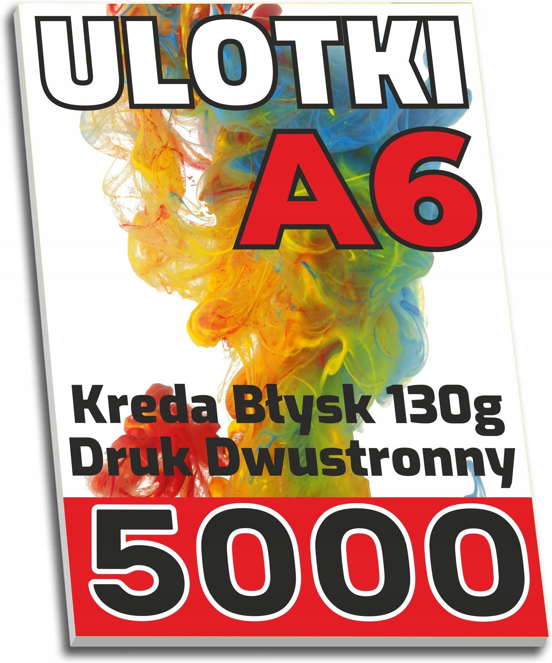 Ulotki Dwustronne A6 Kreda Błysk 130G 5000 Sztuk - Ceny i opinie - Ceneo.pl
