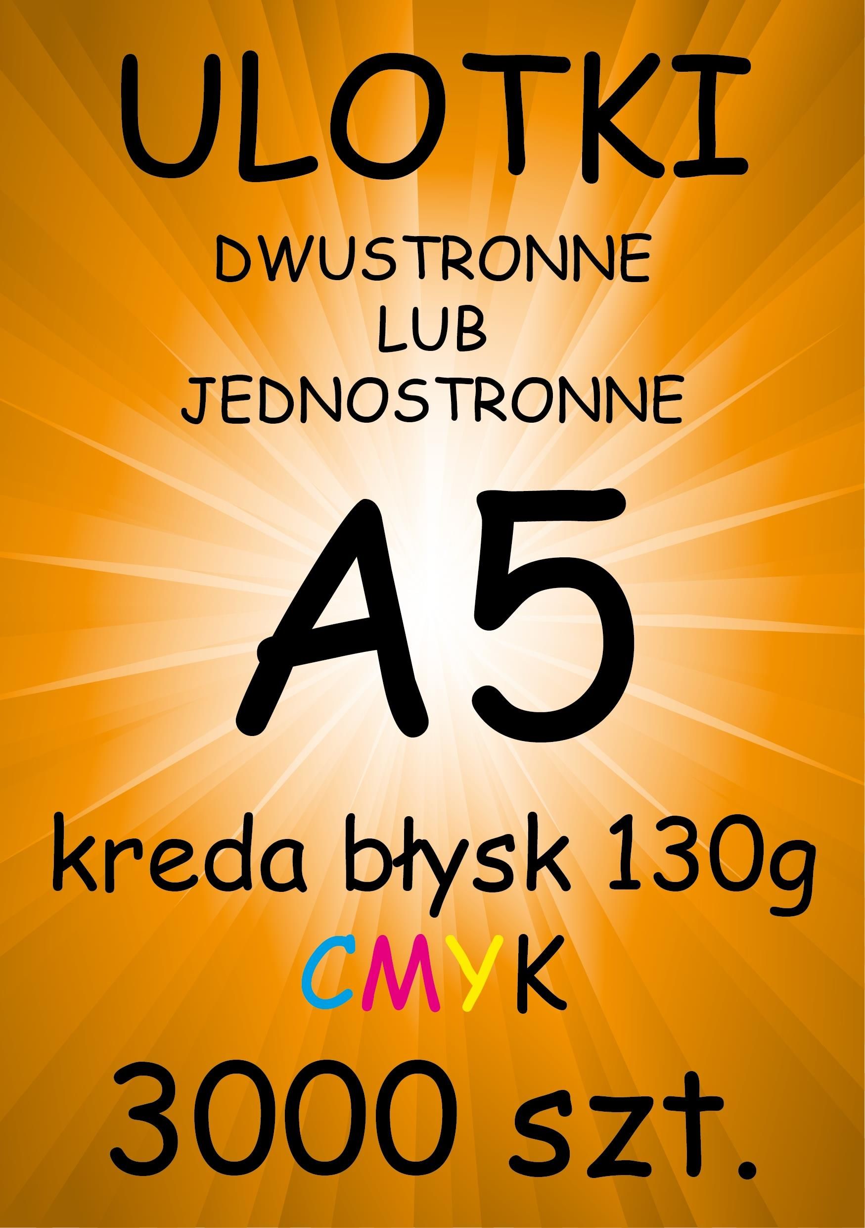 Ulotki Dwustronne A5 Kreda Błysk 130G 3000 Sztuk - Ceny i opinie - Ceneo.pl