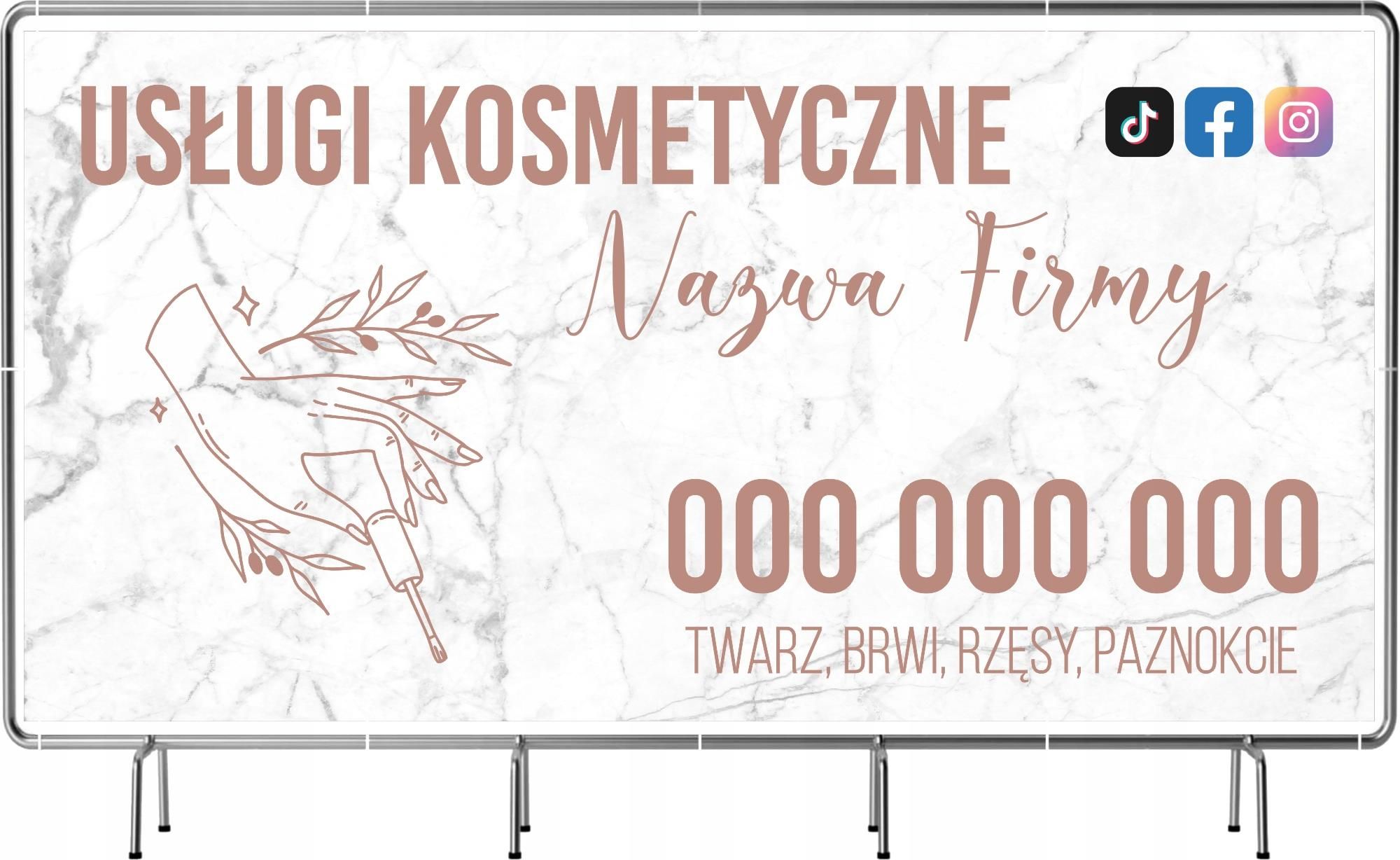 Baner Reklamowy 100X50Cm Gotowy Projekt Salon Kosmetyczny Rzęsy ...