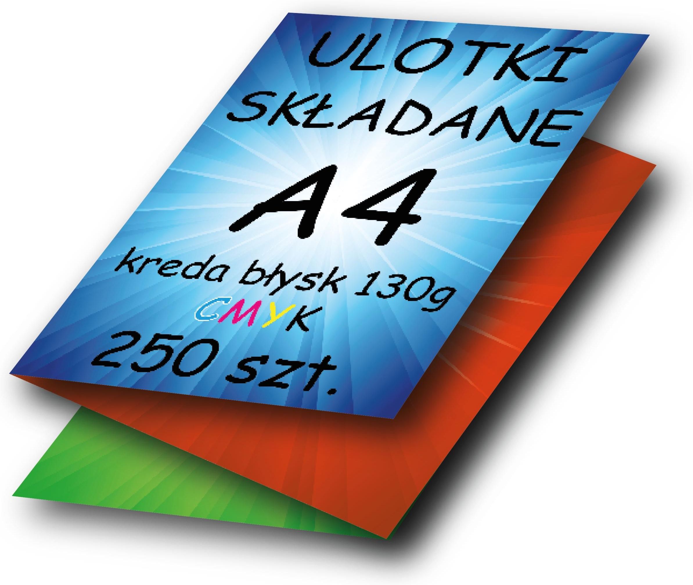 Ulotki Składane A4 Do Dl Z/C Kreda 130G 250 Szt - Ceny i opinie - Ceneo.pl