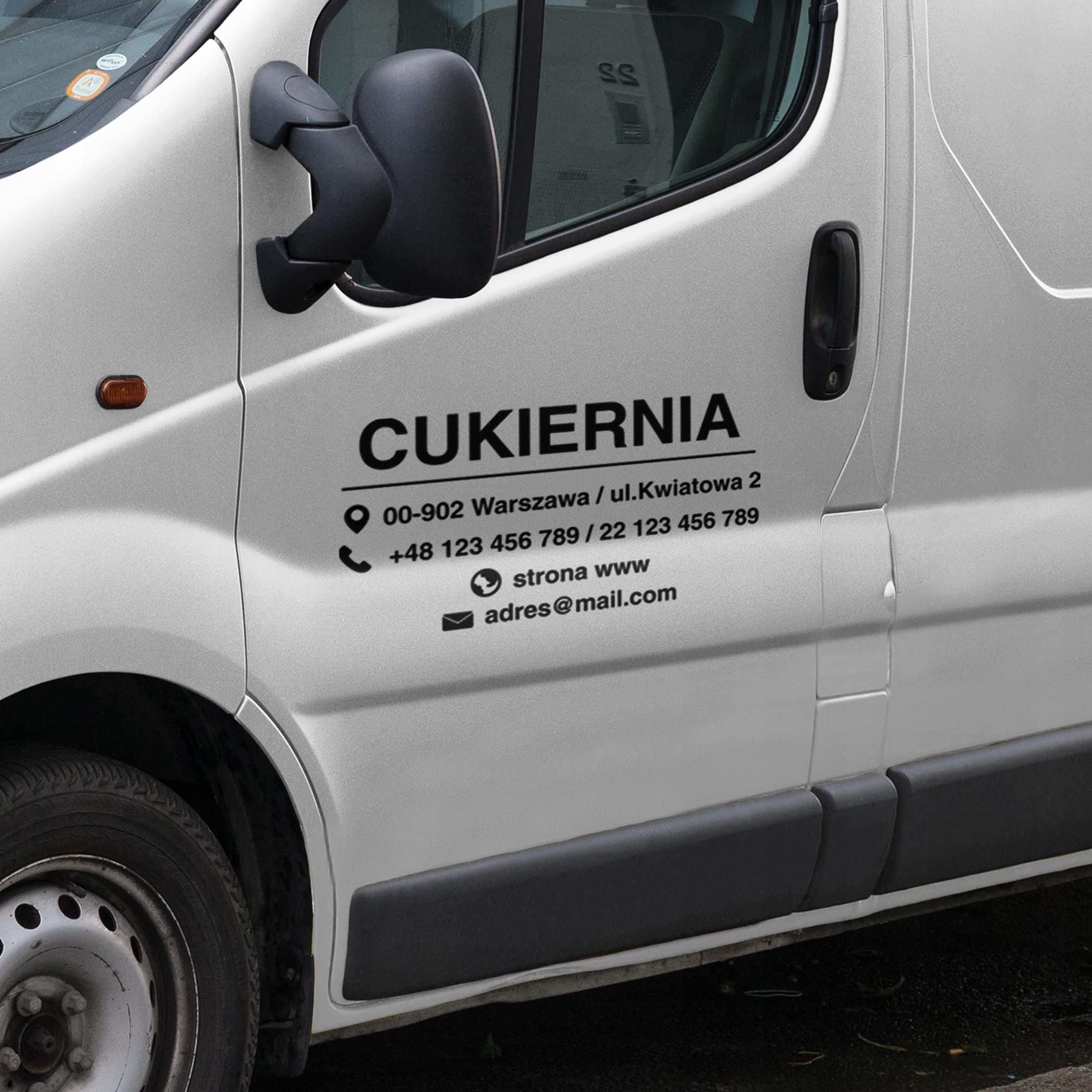 Naklejka Na Auto Firma Reklama Nazwa Adres Tel Www - Ceny i opinie ...