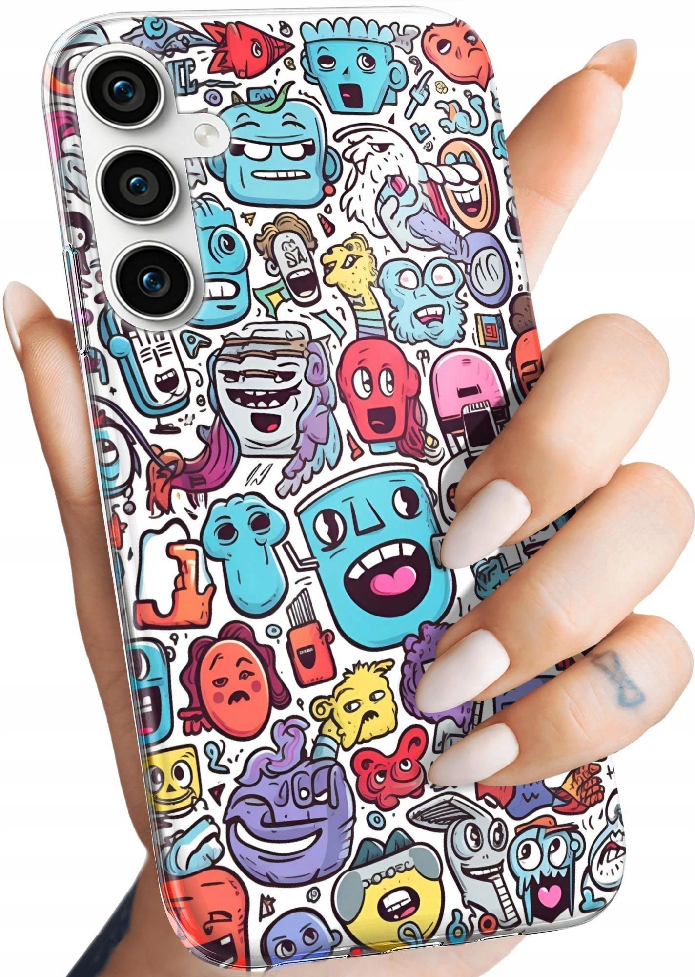 Hello Case Etui Do Samsung Galaxy S23 Fe Doodle Zwierzęta Potwory ...