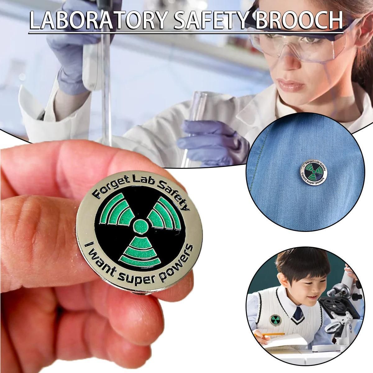 Maijaibao Science Enamel Pin Forget Lab Safety I Want Superpowers Funny ...