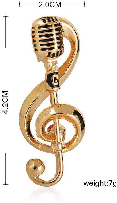Blucome Alloy Nowy Mikrofon Nuta Broszki Emalia Pin Dla Kobiet Singer ...