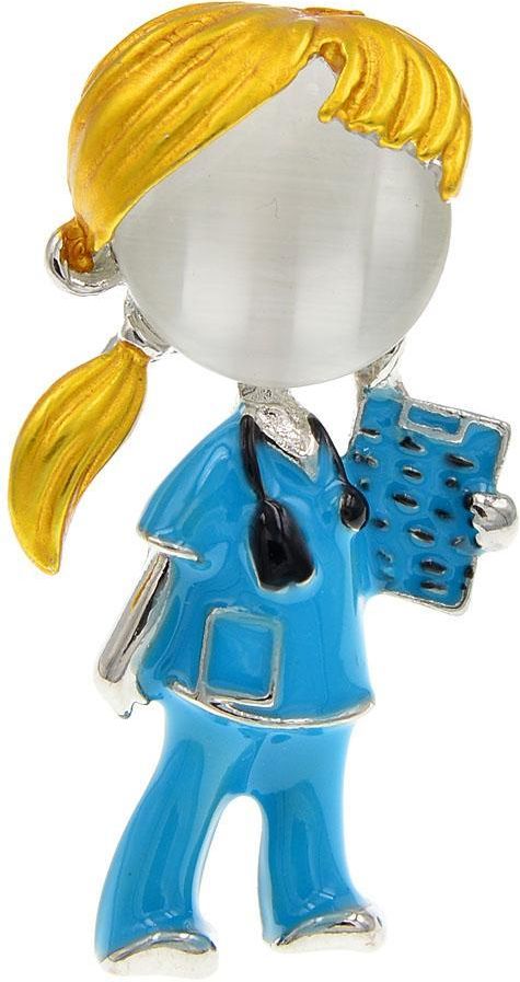 New Pink Blue Enamel Doctor Pin Cute Nurse Brooches For Women Medical ...