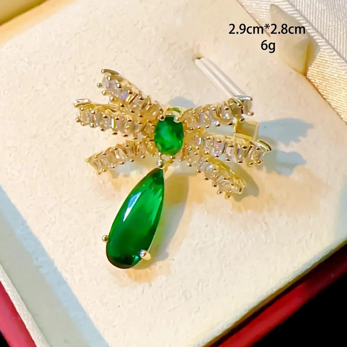 Fashion Cute Little Four-Leaf Flower Brooch Woman Bow Water Drop Small ...