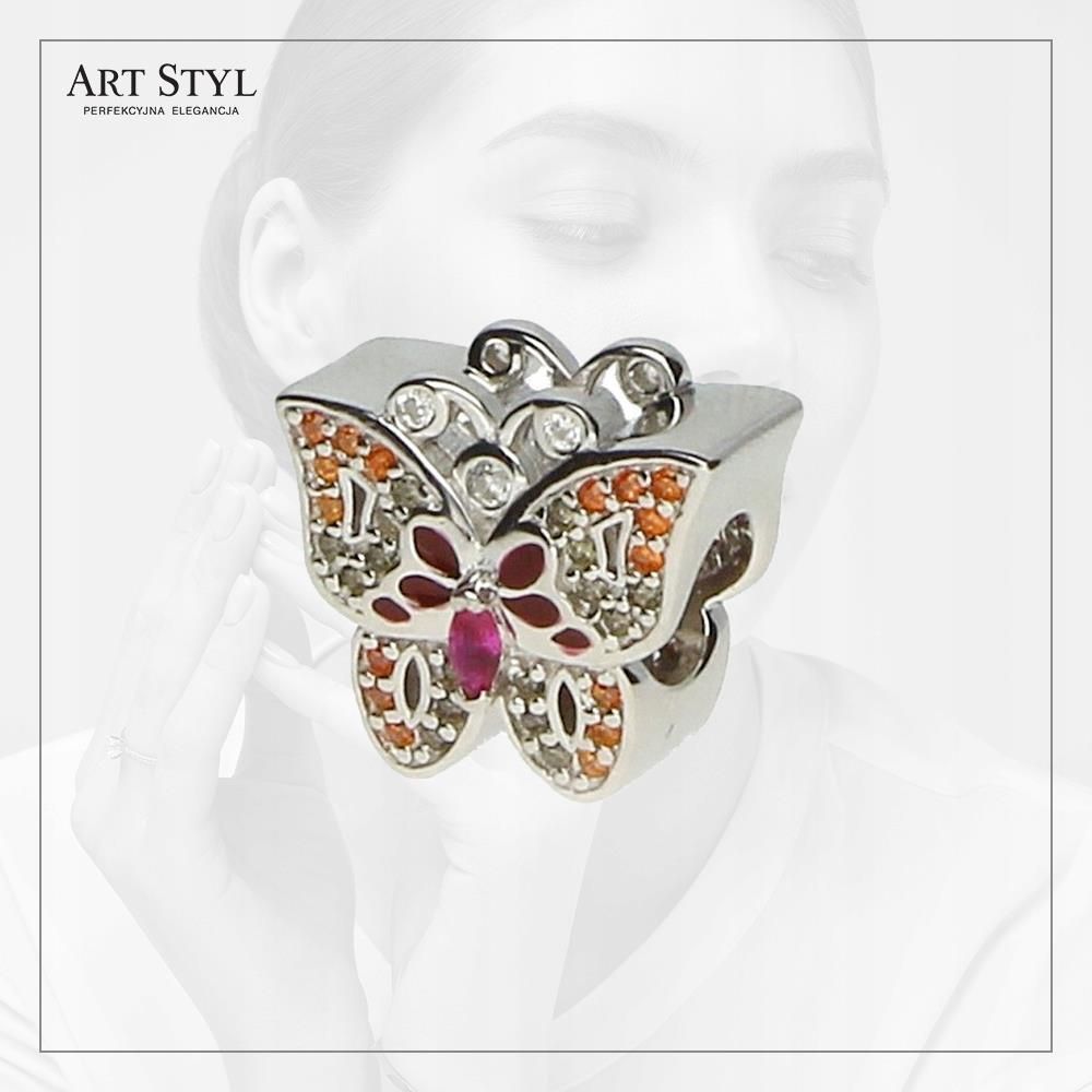 Charms Zawieszka Srebro 925 Art Styl Motylek - Ceny i opinie - Ceneo.pl