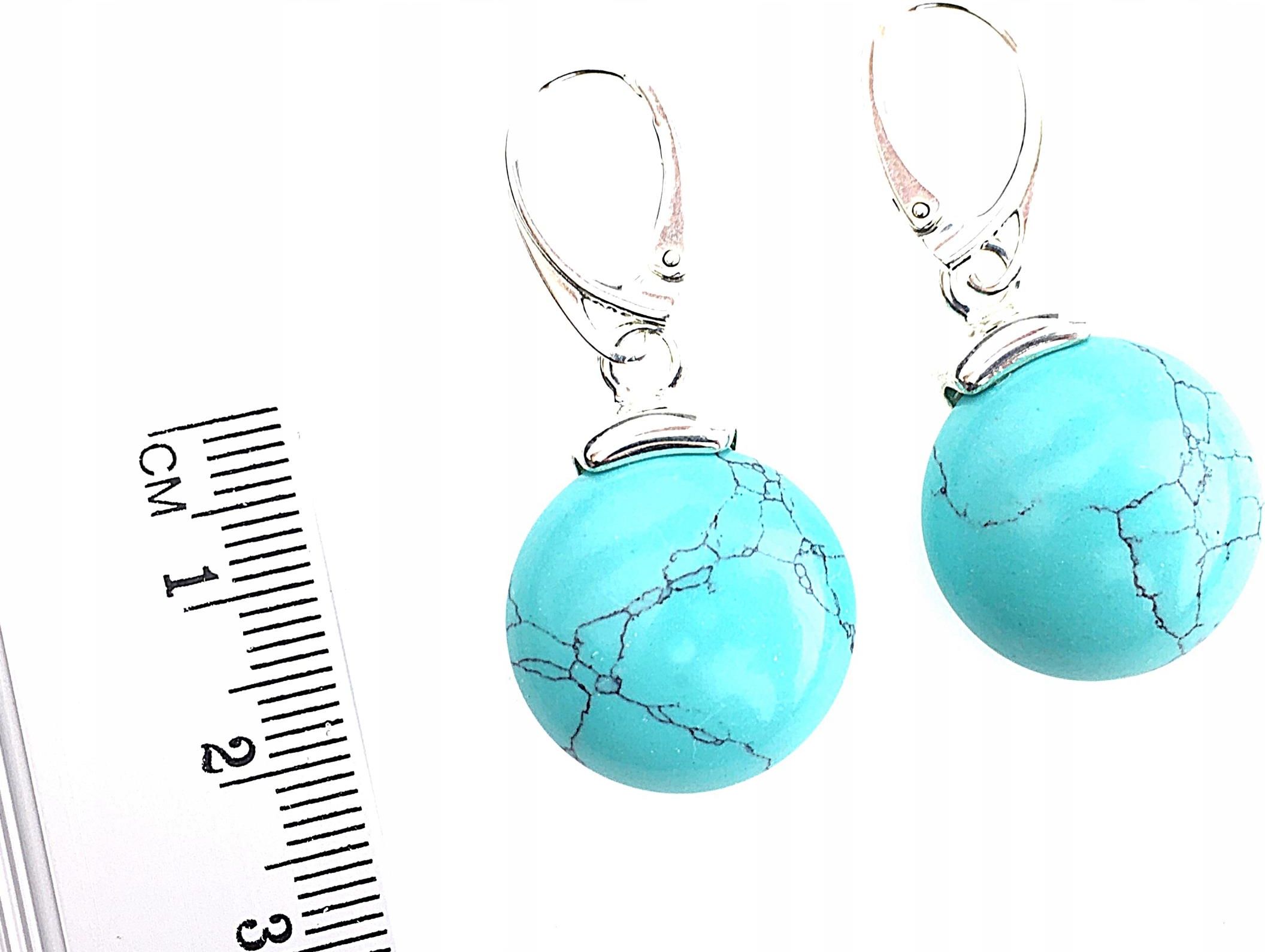 Kolczyki wiszące kamień turkus srebrne bigle pr925 - Ceny i opinie ...