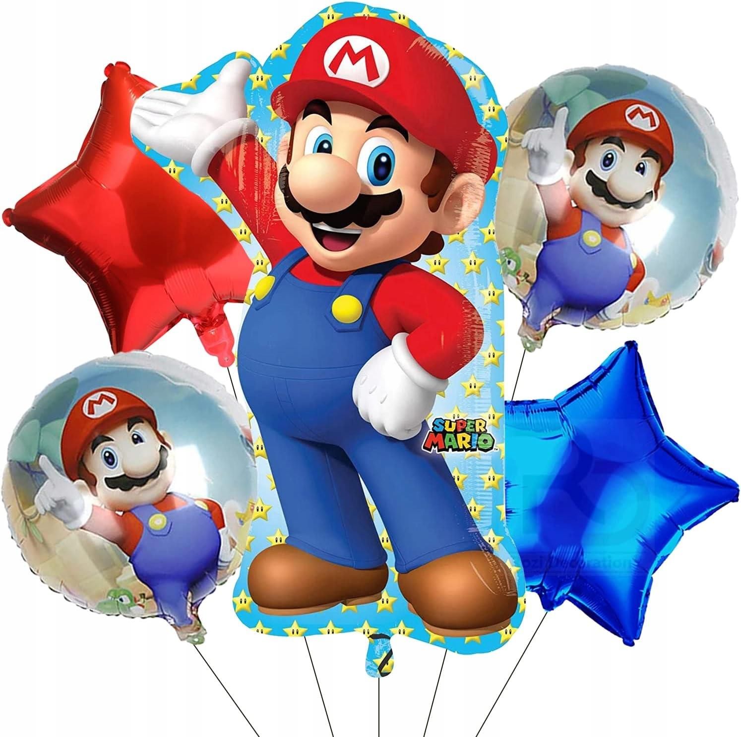 Dodo Zestaw Foliowych Balonów Mario Bros Na Imprezę Urodzinową ...
