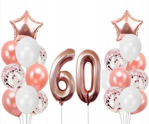 Balony Na 60 Urodziny Zestaw Mix Rose Gold 1642079792 - Ceny i opinie ...