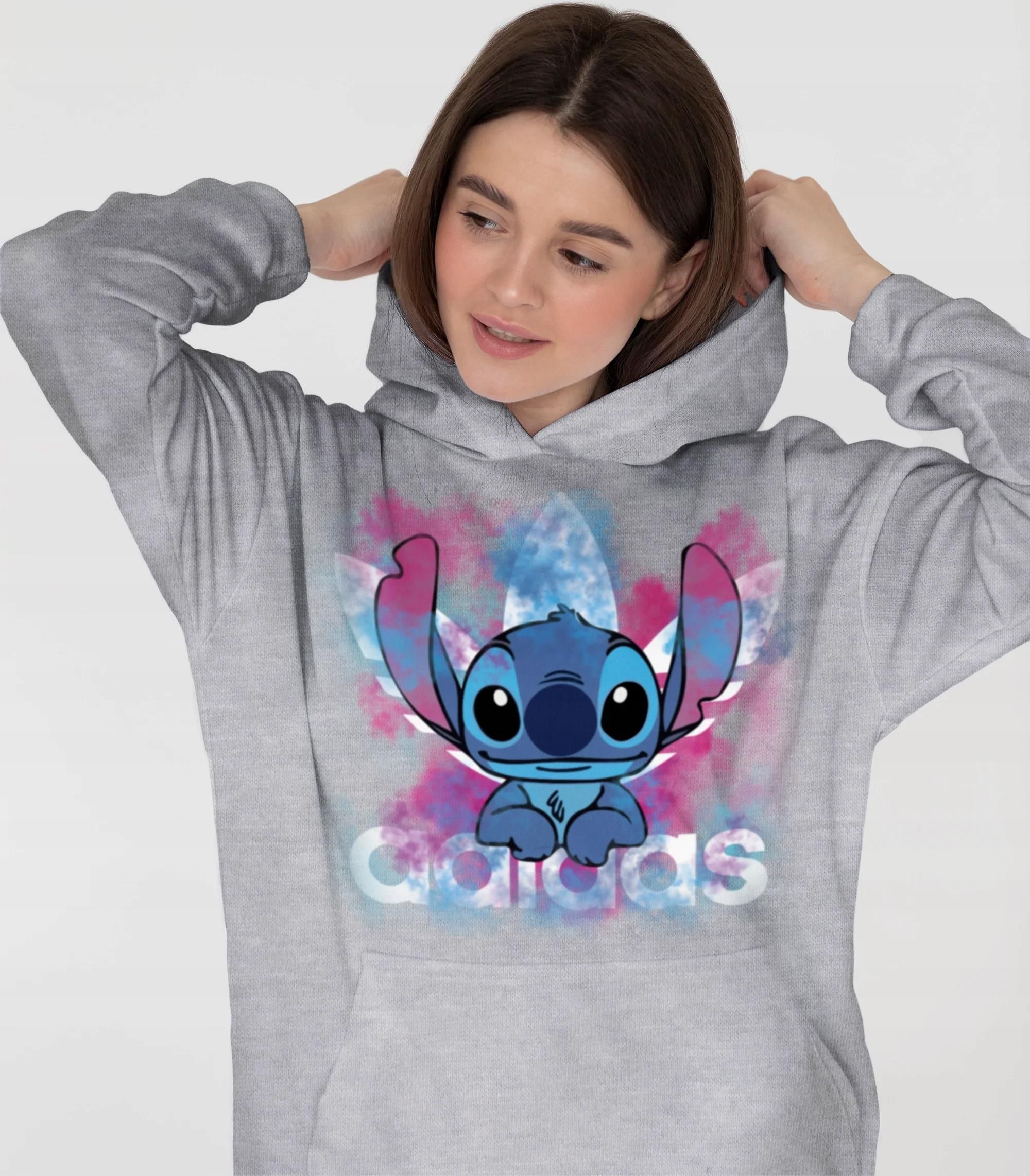 Stitch Kolorowe Logo Bluza Damska z kapturem - Ceny i opinie - Ceneo.pl