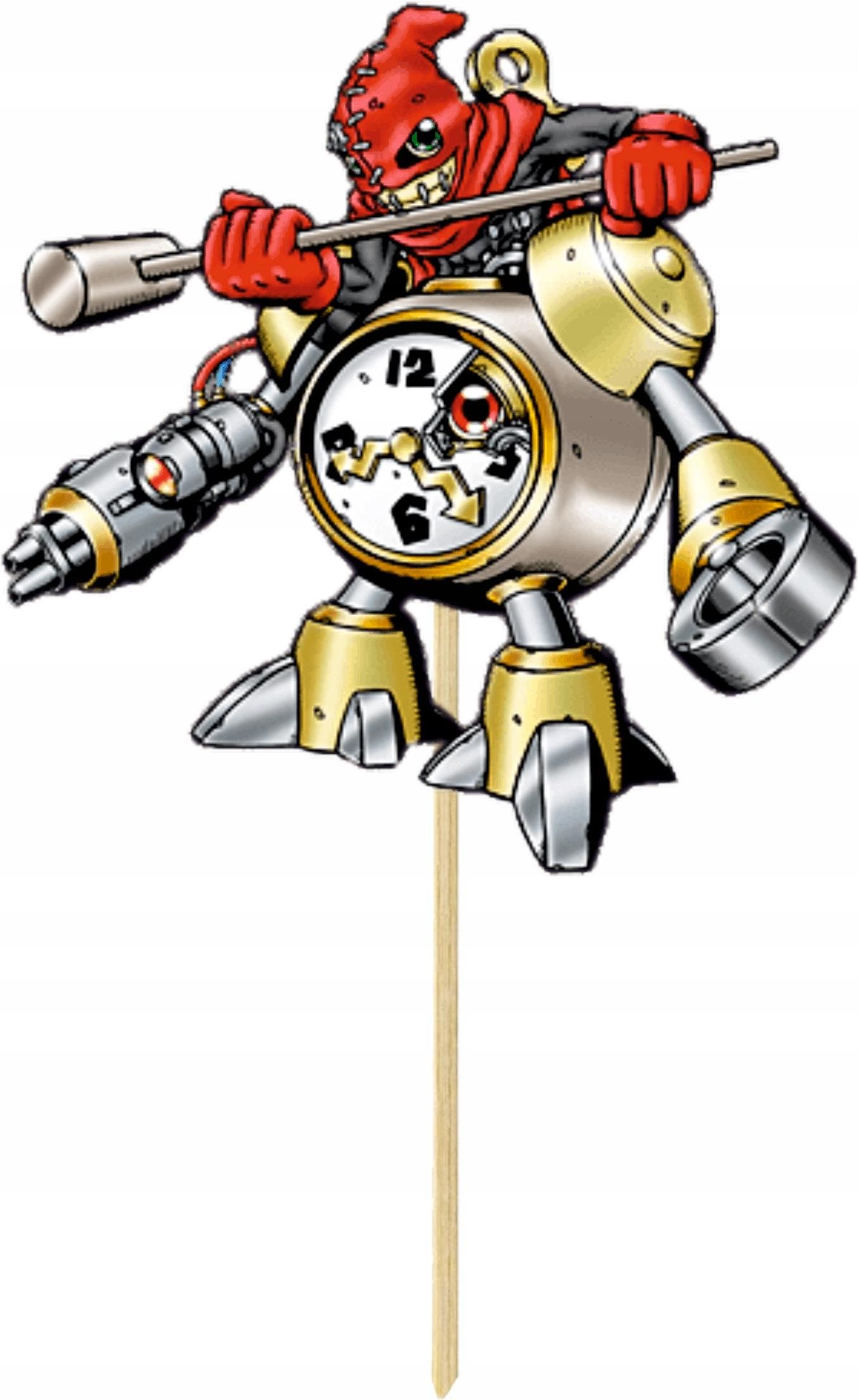 Wyjątkowe Z Drewna Topper Na Tort Na Urodziny Digimon Clockmon ...