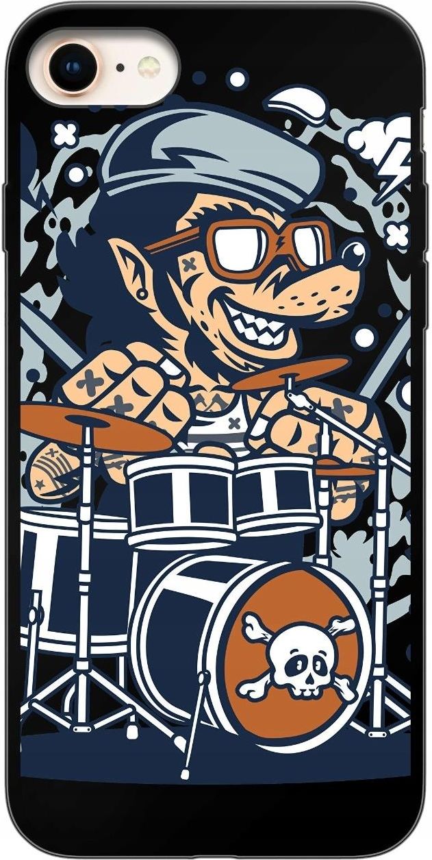 Phone Case Warrior Soft Apple Iphone 7 Wolf Drummer - Etui na telefon ...