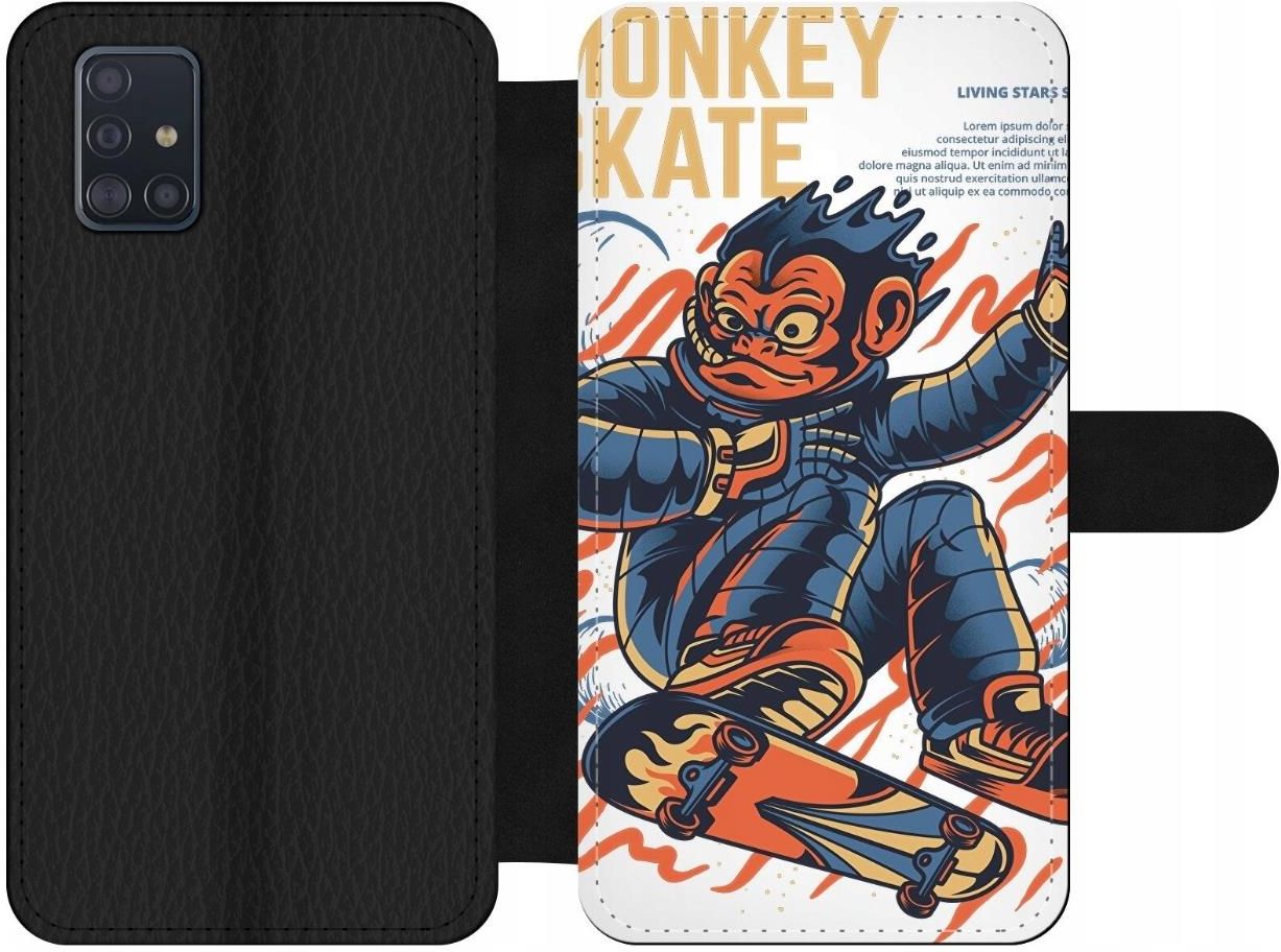 Phone Case Warrior Wallet Samsung Galaxy A51 Skate Monkey - Etui na ...