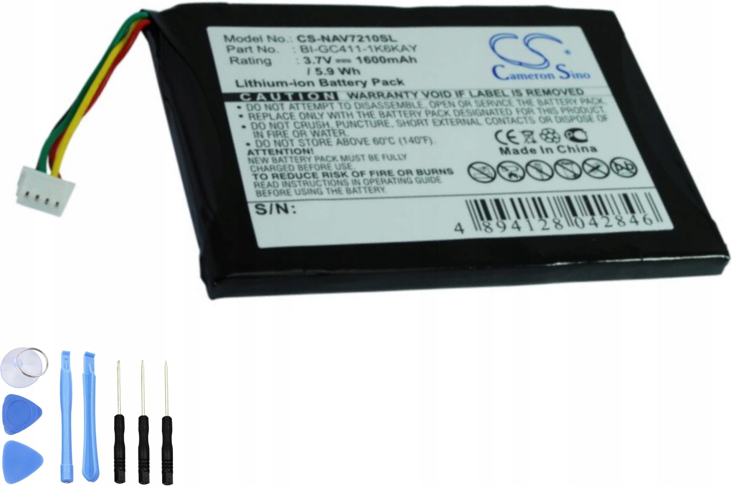Akumulator dedykowany Cameron Sino Bateria Cs-Nav7210Sl Do Navigon Bi ...