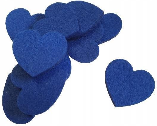 Świat Koralików Filc 4Mm Filcowe Serce Scrapki C. Niebie 4Cm 10Szt ...