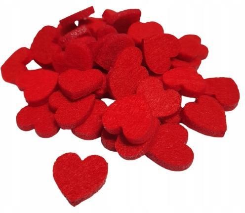 Świat Koralików Filc 4Mm Filcowe Serce Scrapki Czerwone 2Cm 50Szt ...