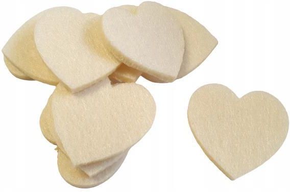 Świat Koralików Filc 4Mm Filcowe Serce Scrapki Ecru 4Cm 10Szt ...