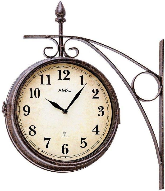 Ams Dwustronny Zegar Ścienny 5966 Sterowany Radiowo 23Cm (A5966 ...