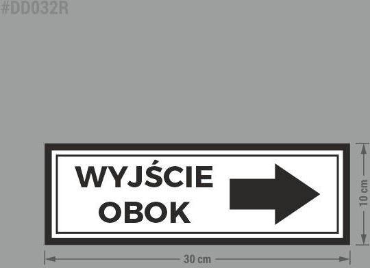 Naklejka Wyjście Obok (Strzałka W Prawo) 10X30 - Ceny i opinie - Ceneo.pl
