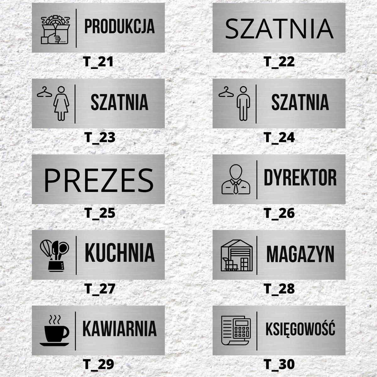 Szyld Tablica Biuro Napis Piktogram Na Drzwi Ścianę Duża 30X10Cm Druk ...