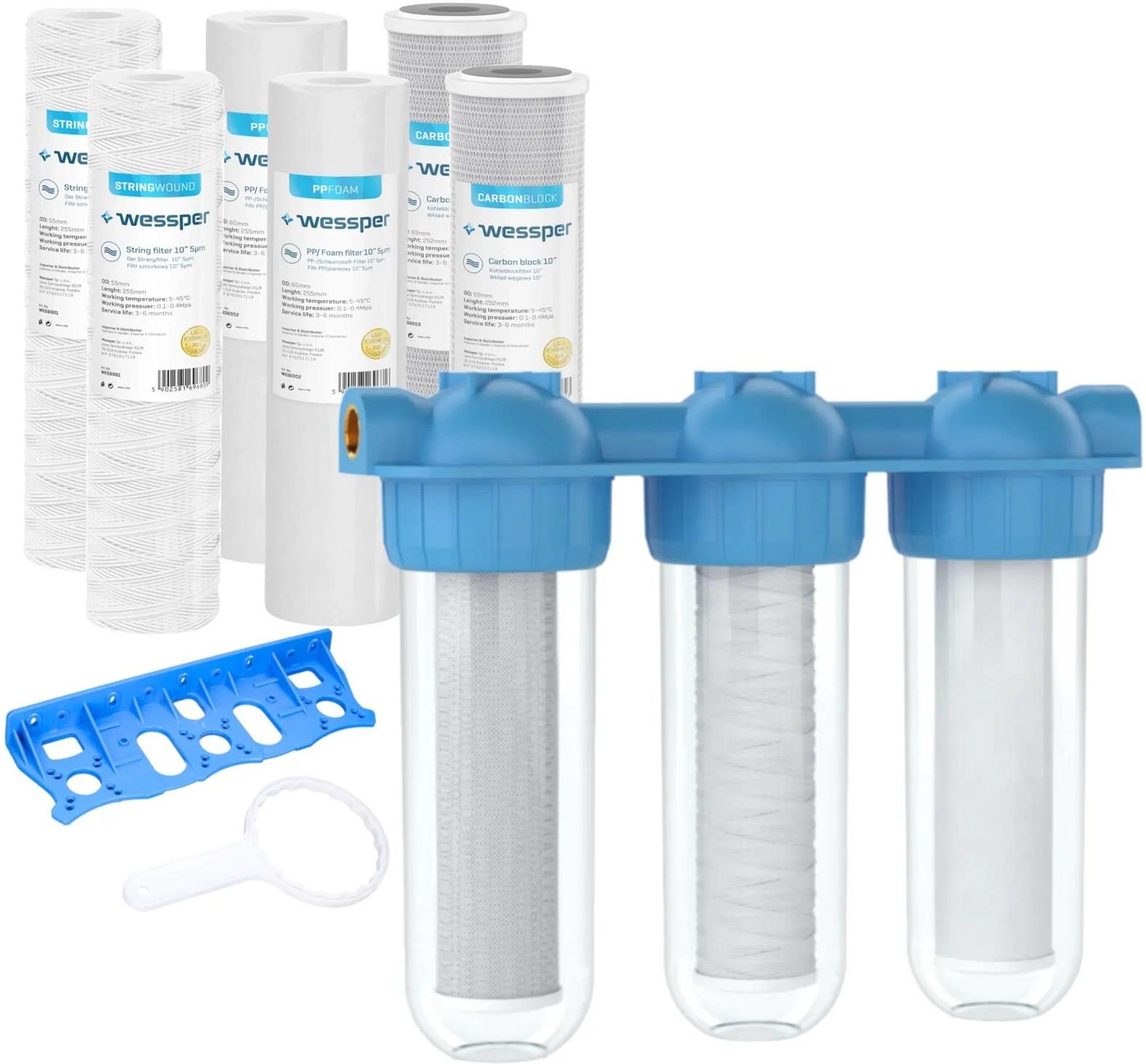 Wessper Triplemax 1 Filtr narurowy do wody z wkładami na pół roku ...
