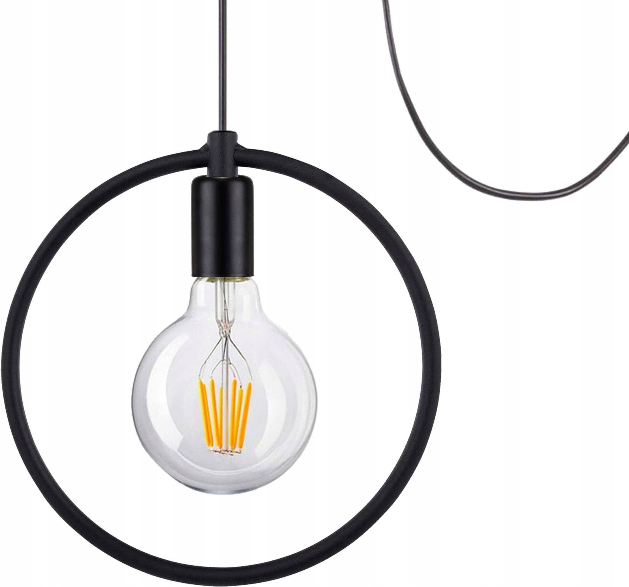 Lampa sufitowa wisząca Zwis Edison Loft 2 E27 koło - Opinie i ...