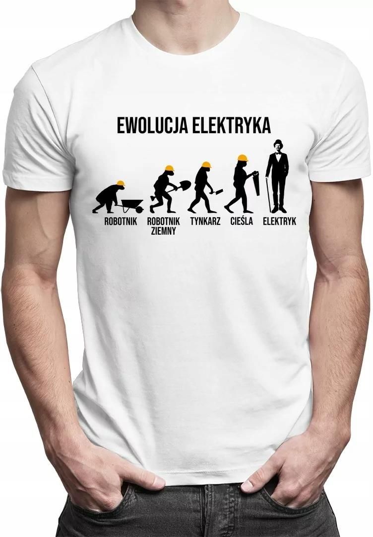 Ewolucja elektryka- koszulka dla elektryka - Ceny i opinie - Ceneo.pl