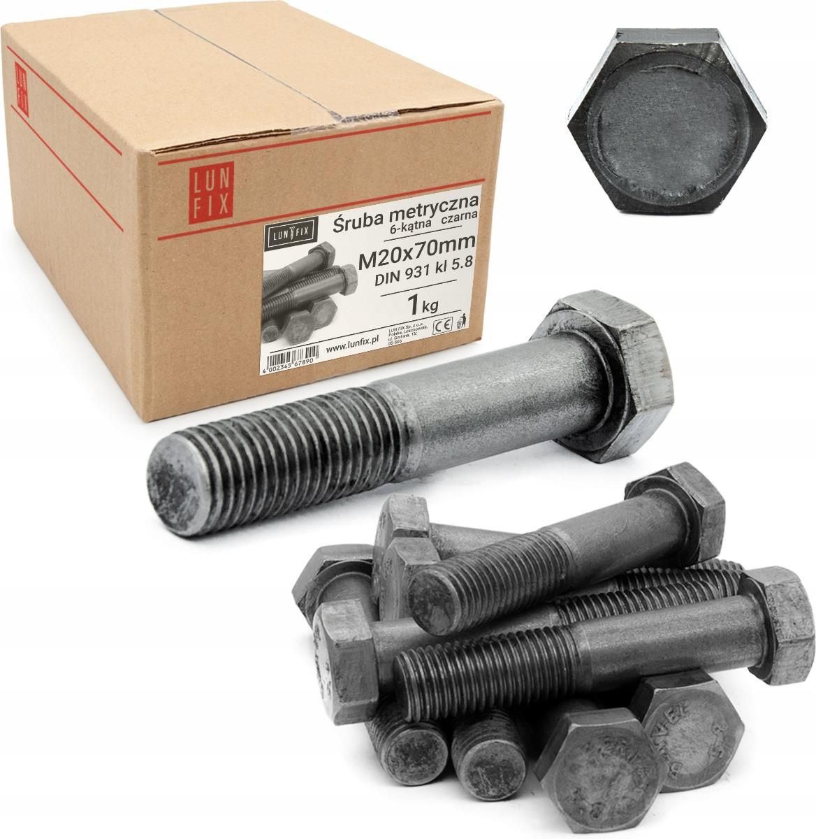 Lunfix M20X70 Śruba Metryczna Sześciokątna Din 931 Ocynk Na Klucz Kl 5 8 - Opinie i ceny na Ceneo.pl