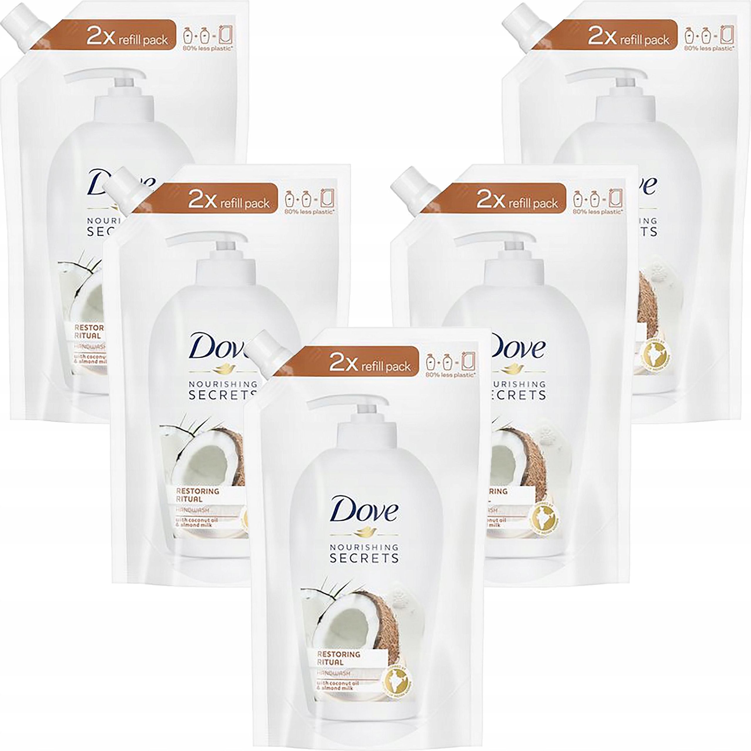 Mydło Dove Restoring Ritual Mydło W Płynie Zapas 5x500 ml - Opinie i ...