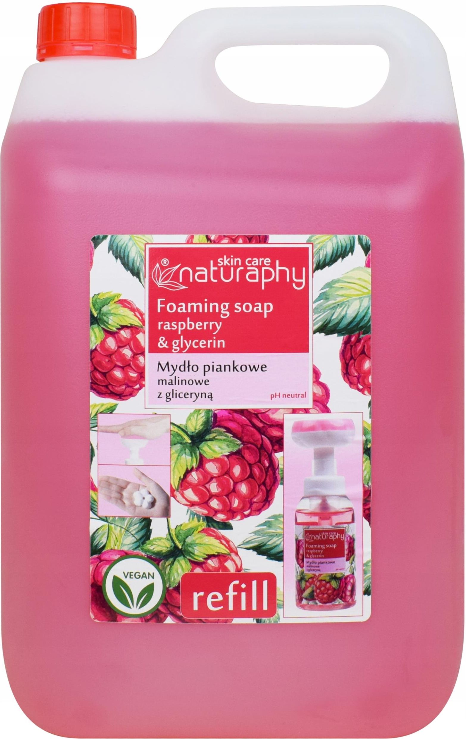 Mydło Naturaphy Malinowe Mydło Pianka Do Rąk I Ciała 5l - Opinie i ceny ...