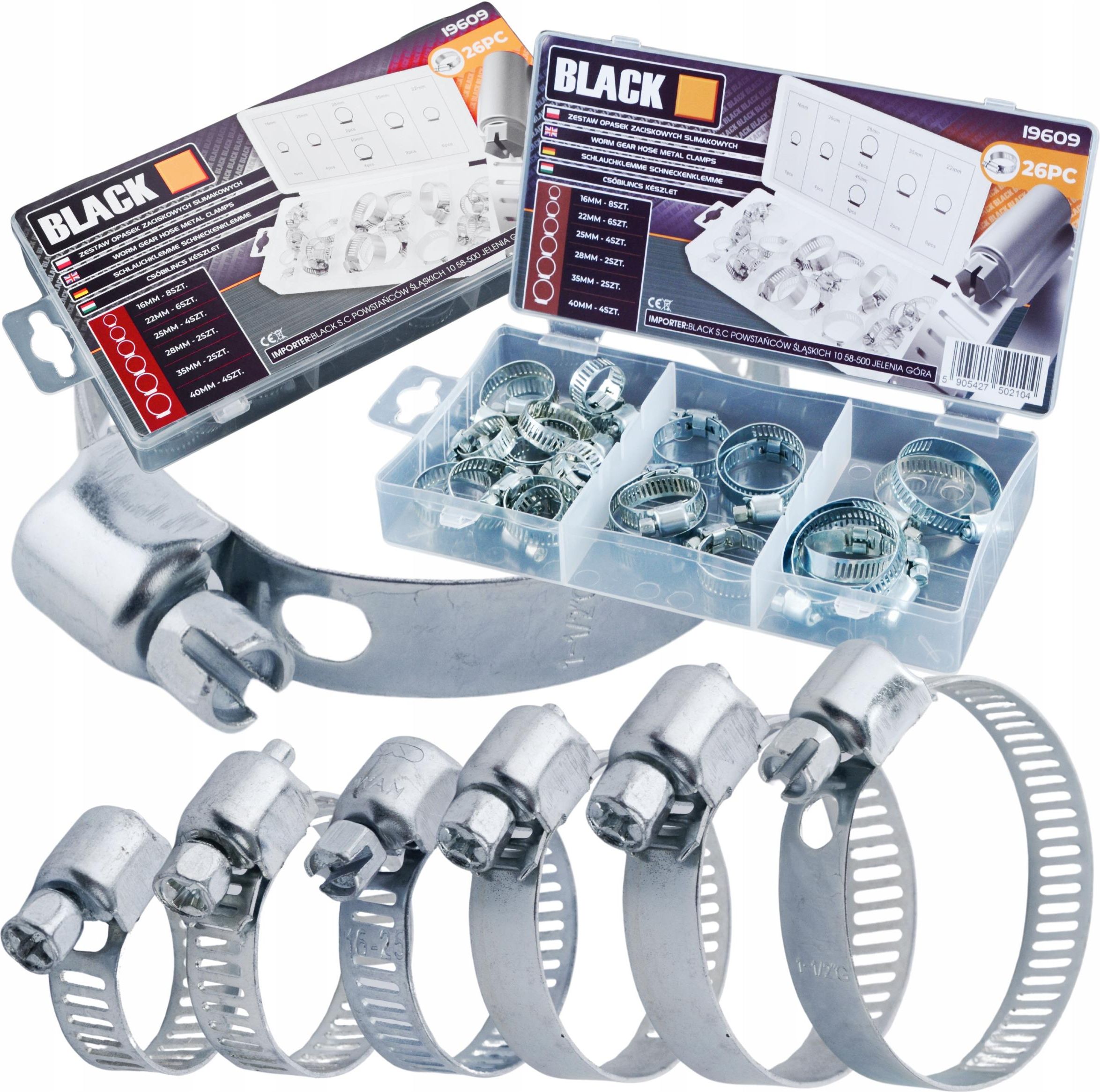 Black Opaski Zaciskowe Obejmy Cybanty Zesta Szt 16 40Mm - Opinie i ceny na Ceneo.pl