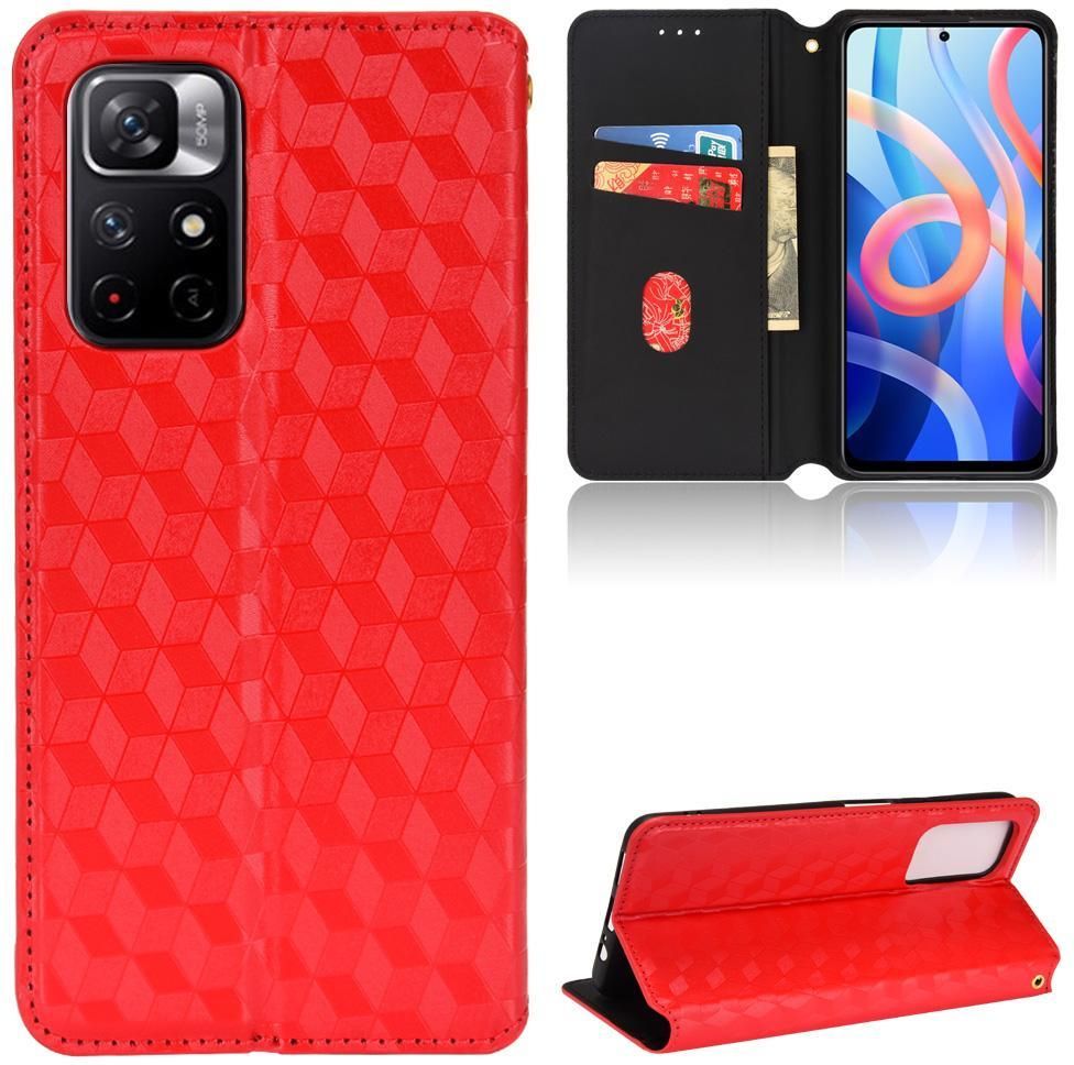 Case For Xiaomi Redmi Note 11S 5G Magnetic Closure Wallet Pu Leather 3D ...