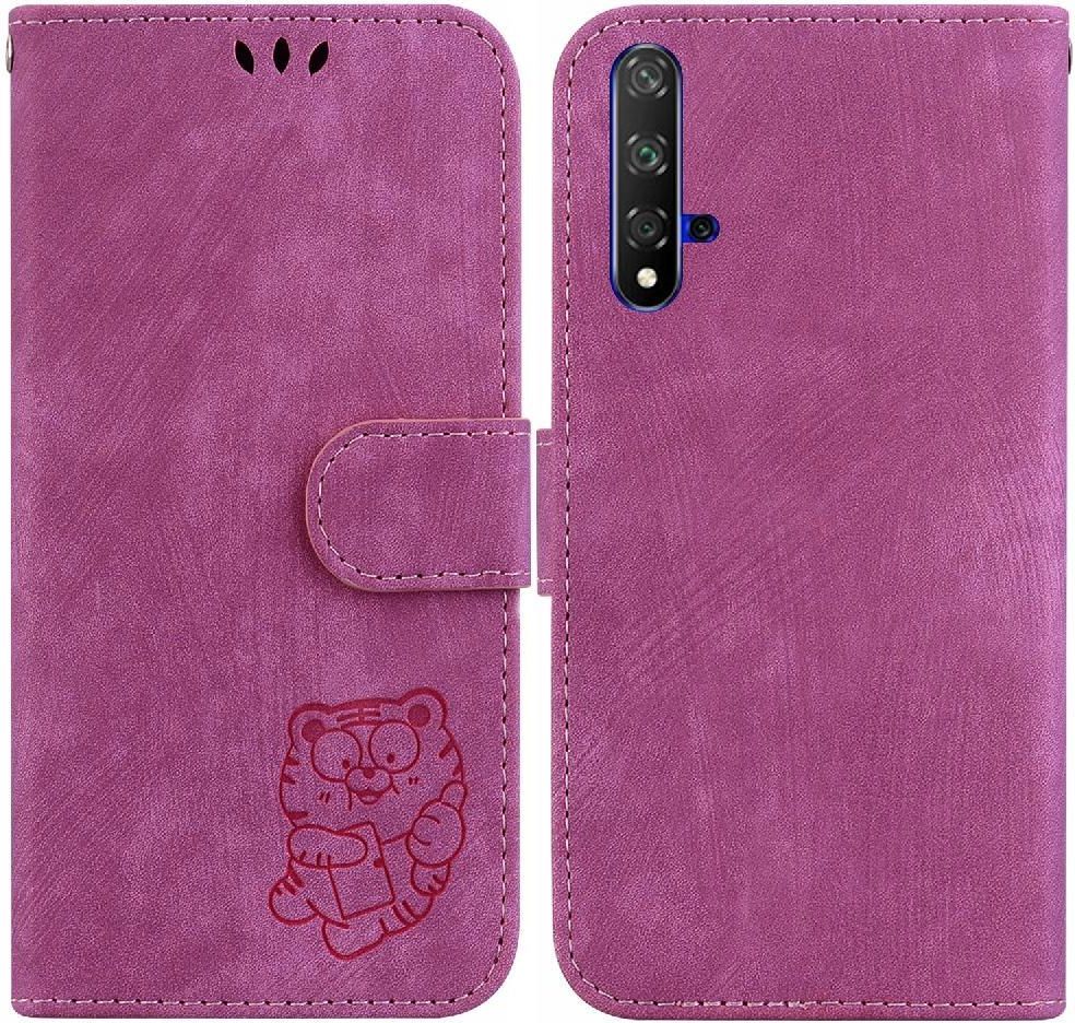 Case For Huawei Nova 5T Embossed Cute Tiger Holder Cover Card Pocket ...