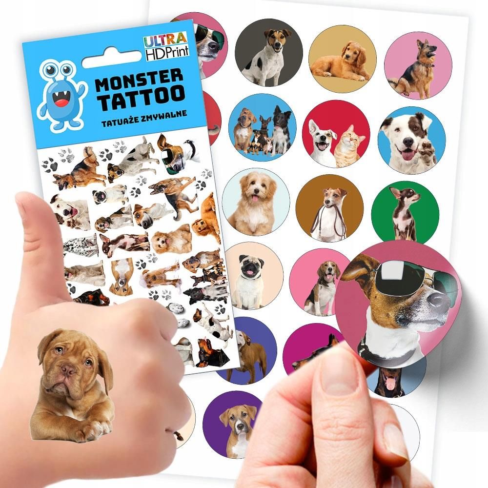 Zestaw Naklejki Tatuaże Psy Pieski - Ceny i opinie - Ceneo.pl