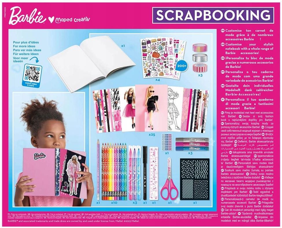 Maped Scrapbooking Dla Dzieci Zestaw Kreatywny Plastyczny Barbie ...