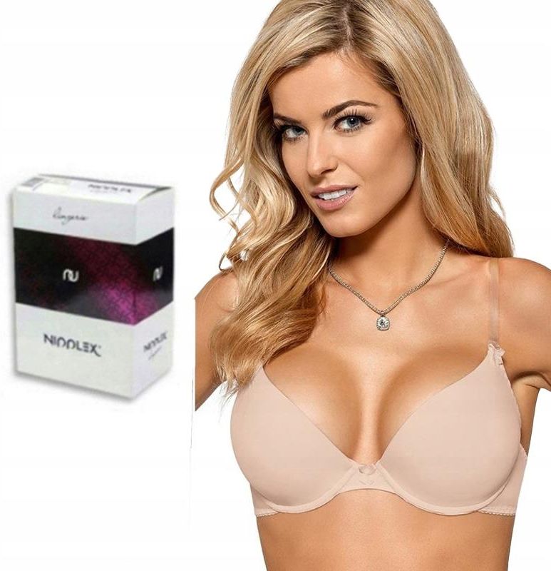 Biustonosz push up Ismena Nipplex beżowy 75A - Ceny i opinie - Ceneo.pl