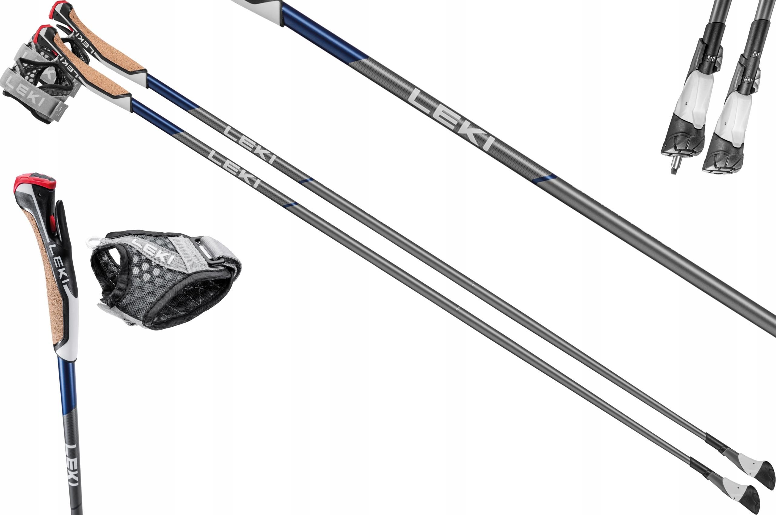 Kije Nordic Walking Leki Szaro-Granatowe 130cm - Ceny i opinie - Ceneo.pl
