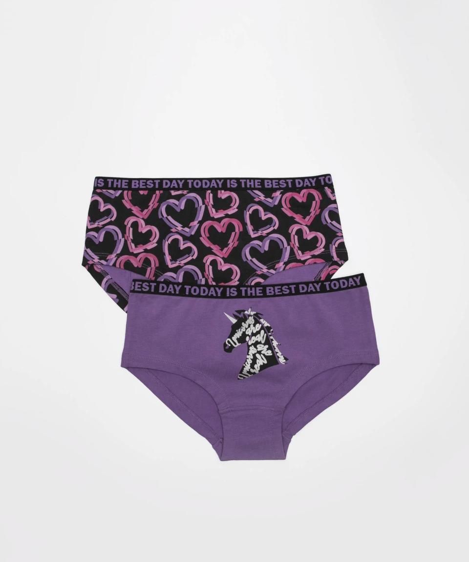 Majtki dziewczęce wielokolorowe hipsterki 2 pack - Ceny i opinie - Ceneo.pl